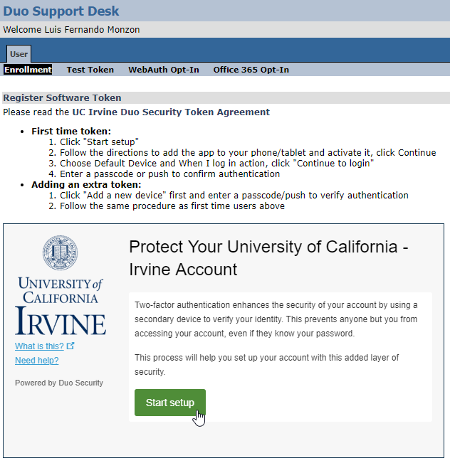 Duo software token (app) enrollment | Engineering Computing Support